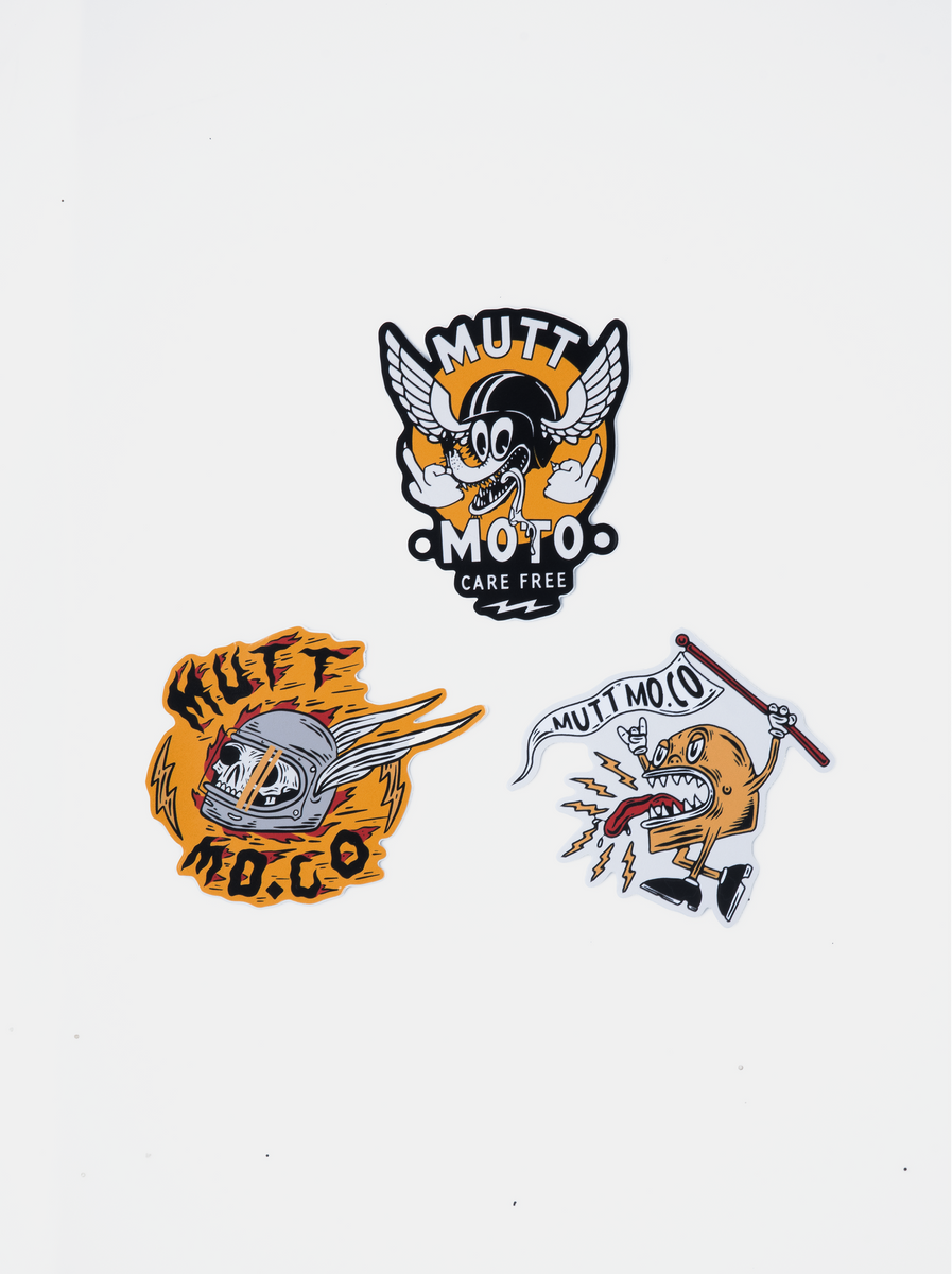 Mutt Vinyl Sticker Pack - 3 Premium Stickers| Mutt Motorcycles
